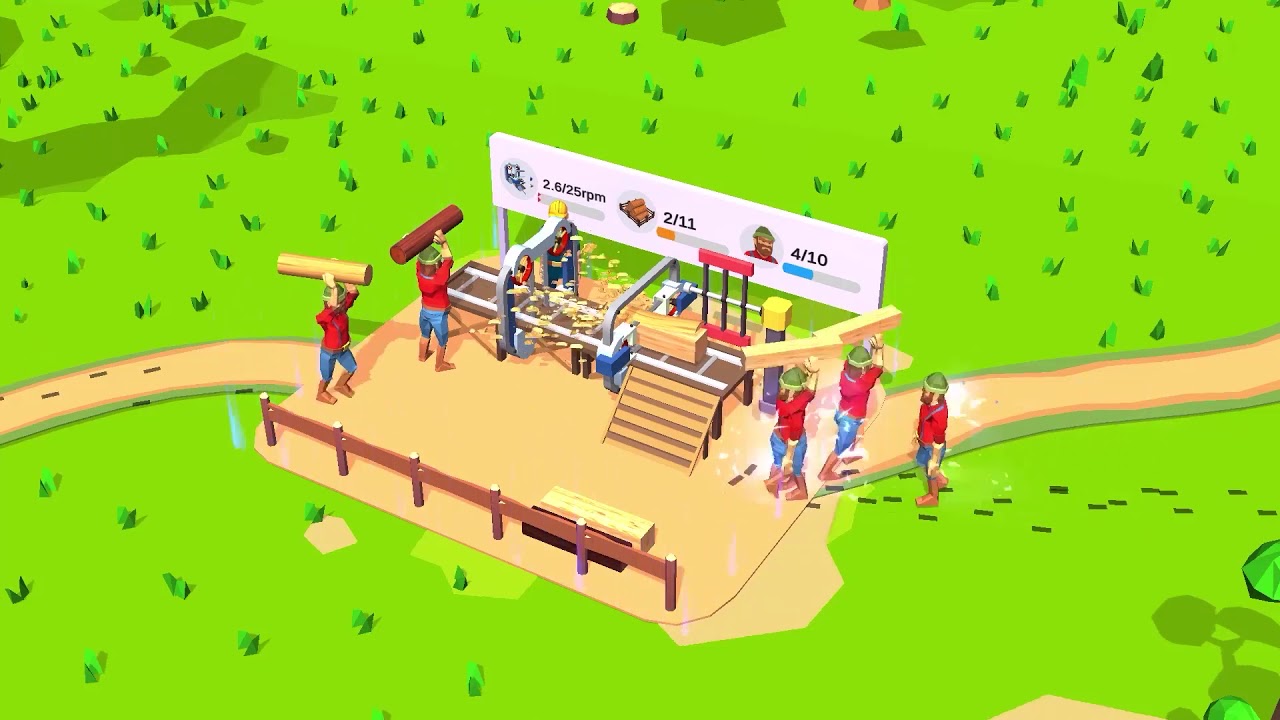 Idle Lumber Mill Machine Upgrades Landscape - YouTube
