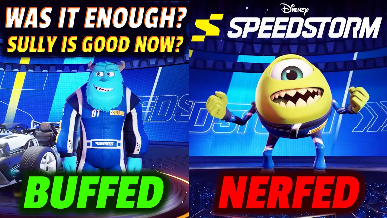 DISNEY Speedstorm. Mike NERF and Sulley BUFF. Did It Change The Meta ...