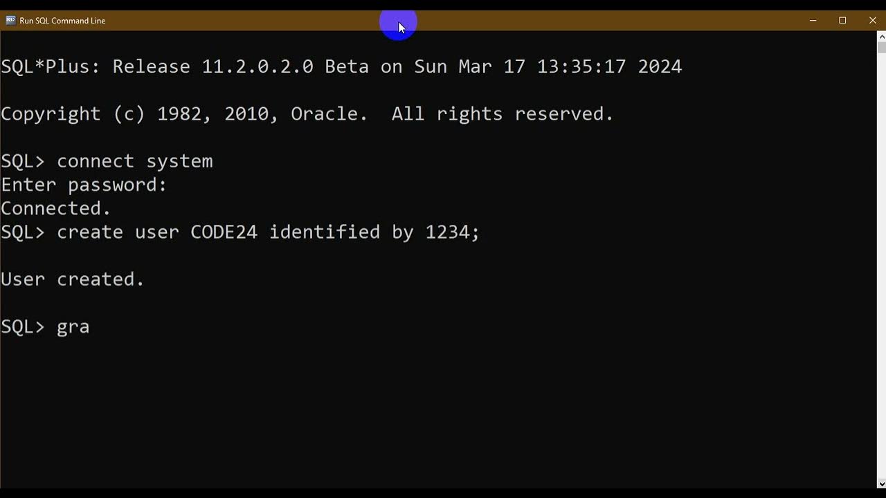 How to Create a user in the ORACLE Database - YouTube