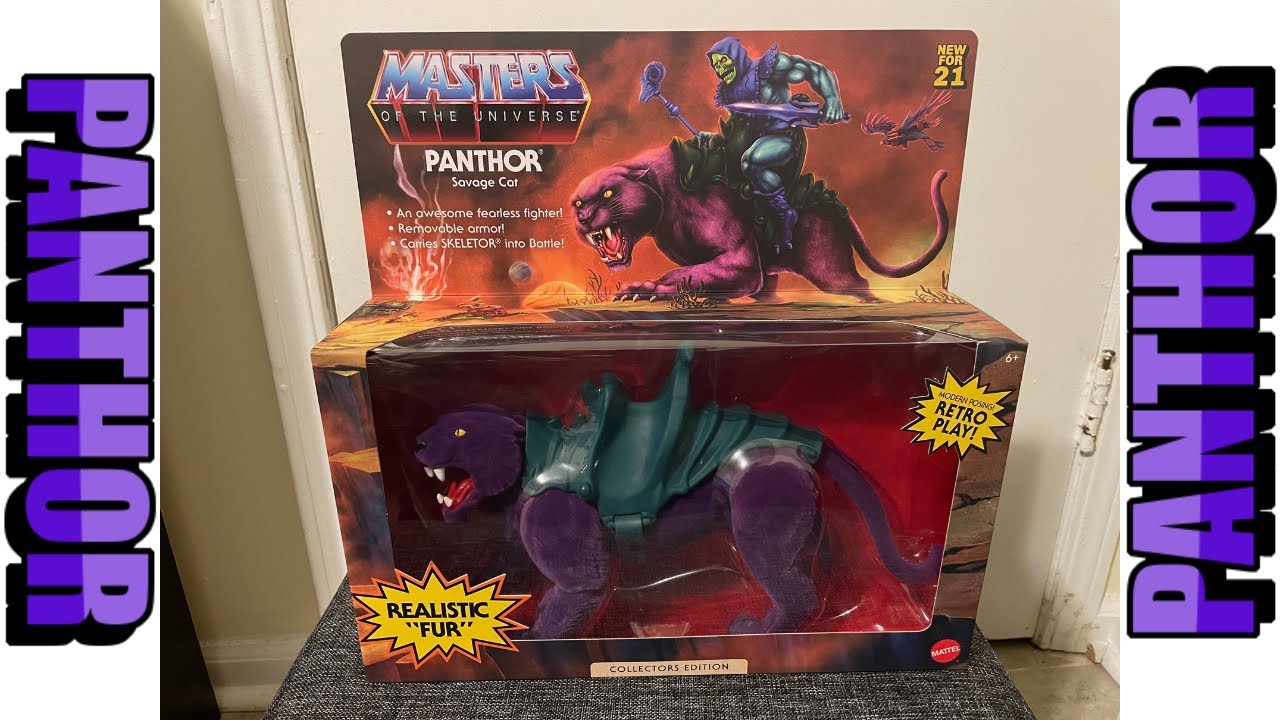 Masters Of The Universe Origins Panthor (Flocked) Action Figure - YouTube