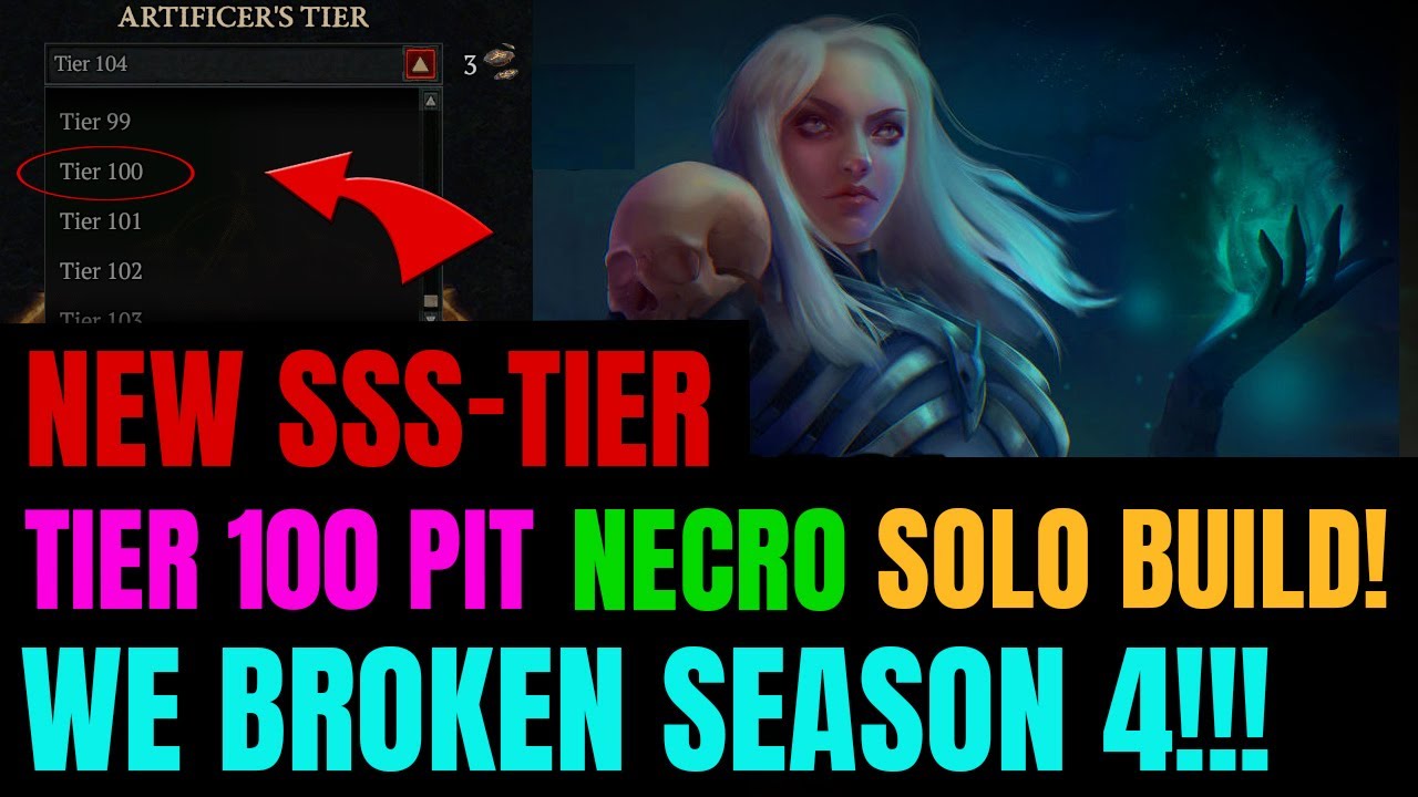 MOST BROKEN Season 4 Necro Endgame SOLO PIT 100+ Speed Farming Build ...