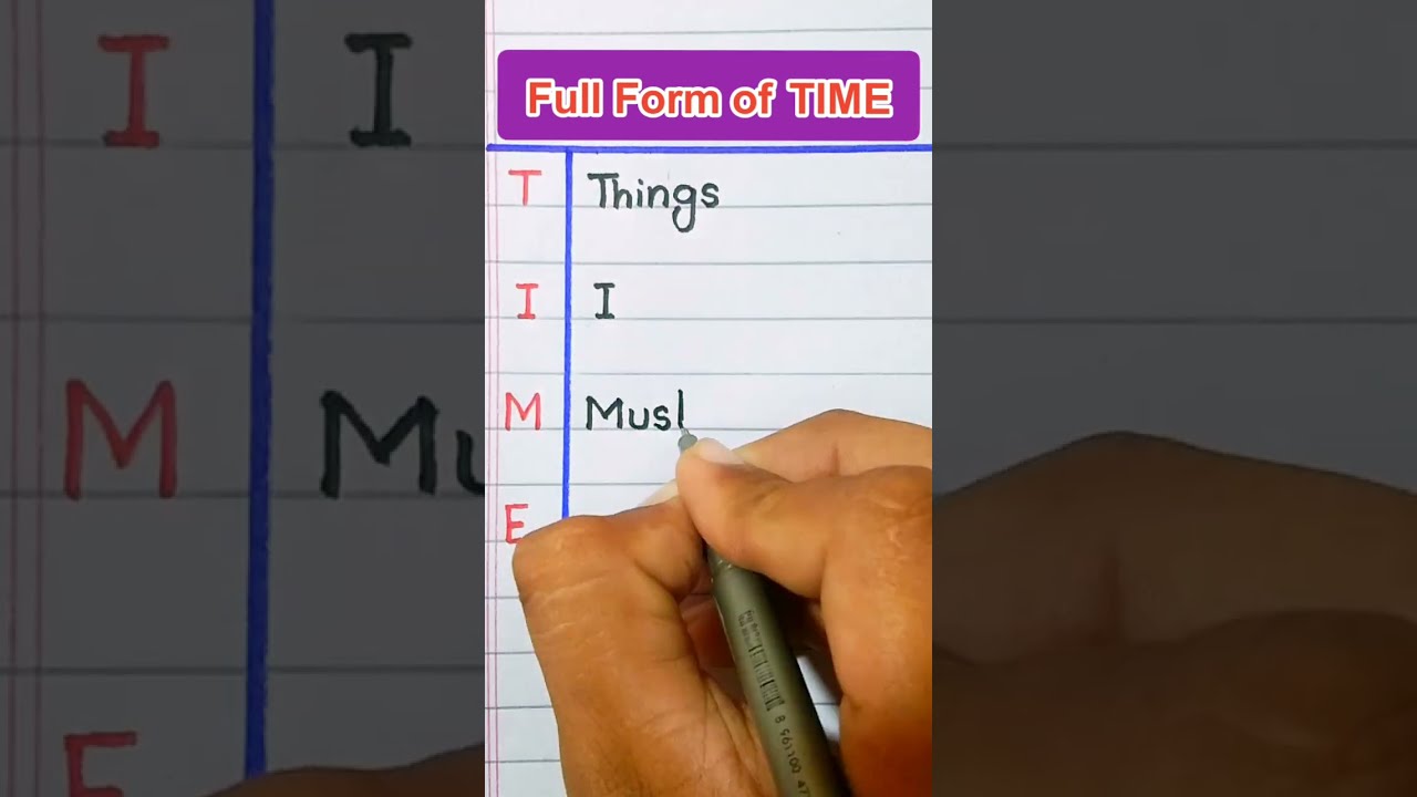 Full Form Of TIME In English TIME Full Form YouTube Full Form Of TIME In English TIME Full Form YouTube