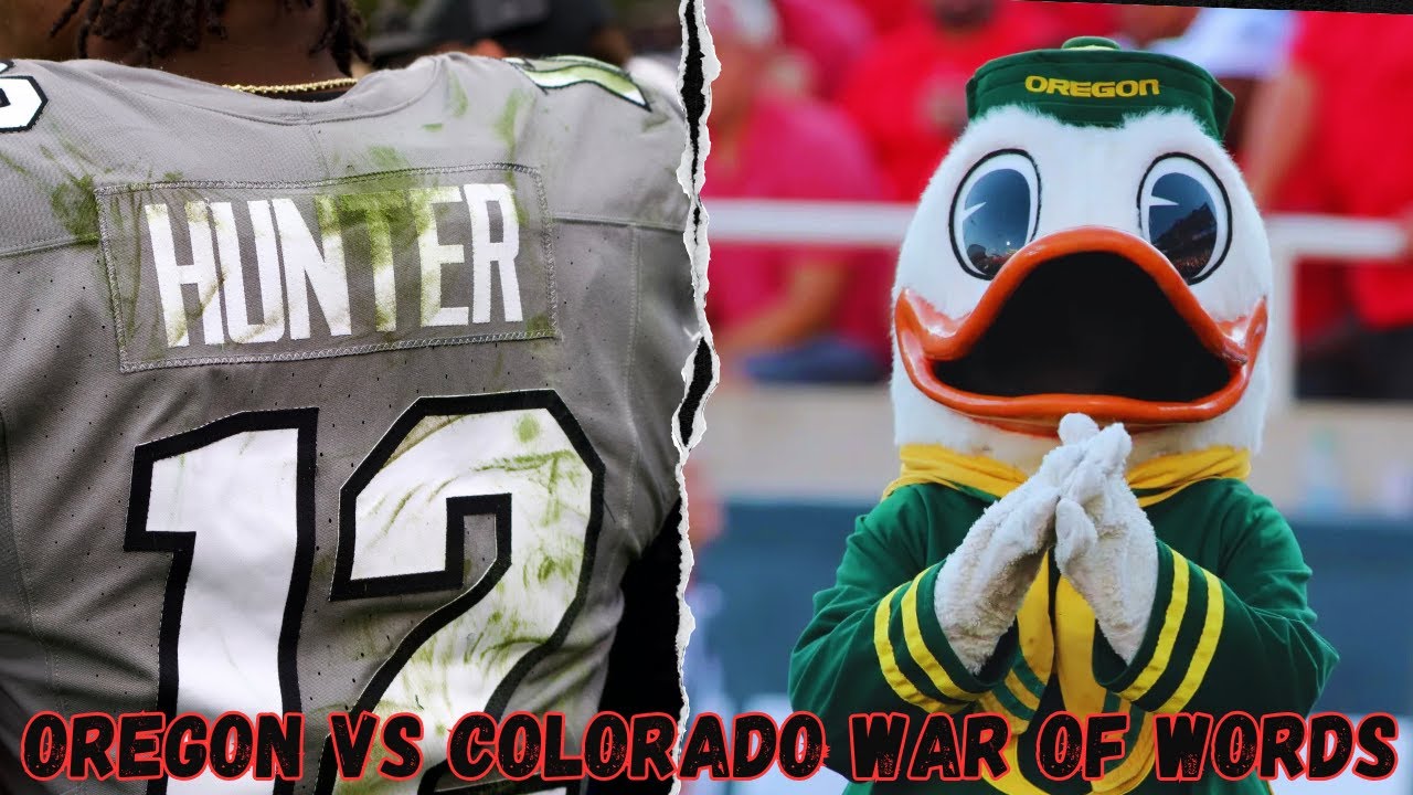 Bucky Sanders DESTROYS Oregon's Mascot Over Travis Hunter Shade! - YouTube