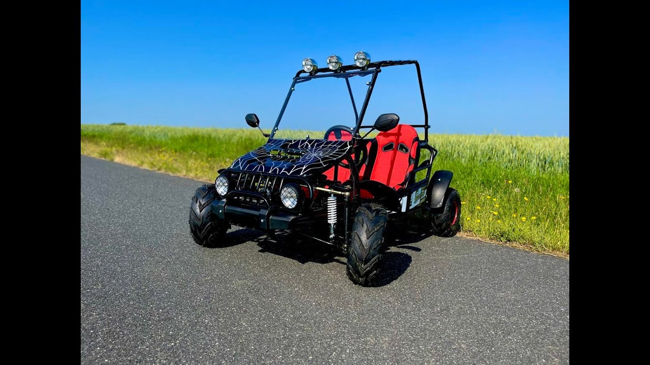 Dětská benzínová Buggy SPIDER ATV 125ccm 3GR - černá - YouTube