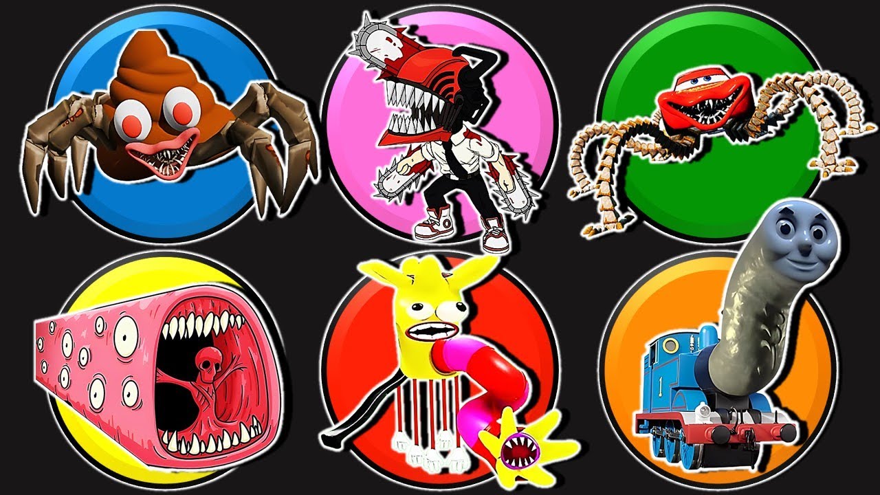 Spin Wheel Monster Extra Slide, Chainsaw Man, McQueen Eater, Train ...
