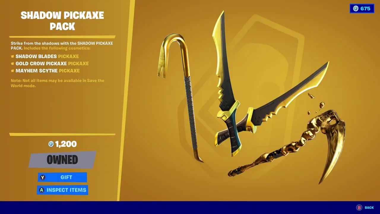 Shadow Pickaxe Pack combos (Fortnite) - YouTube