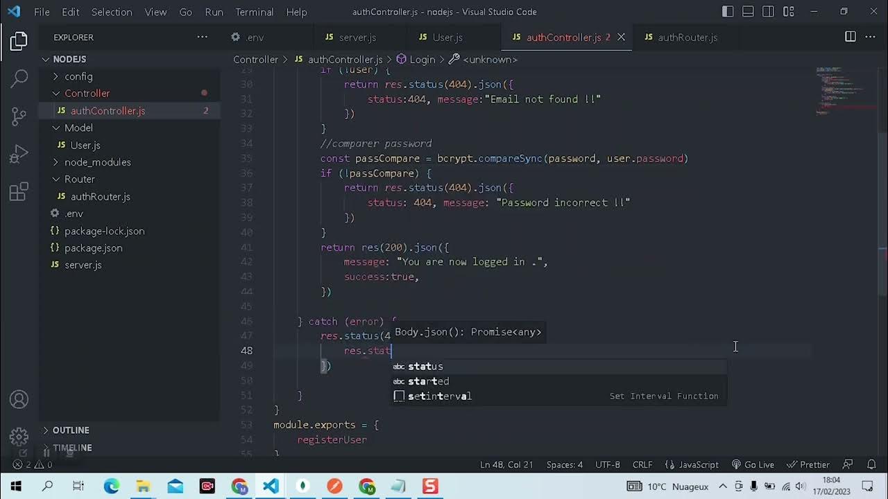 Create login nodejs Mongodb - YouTube