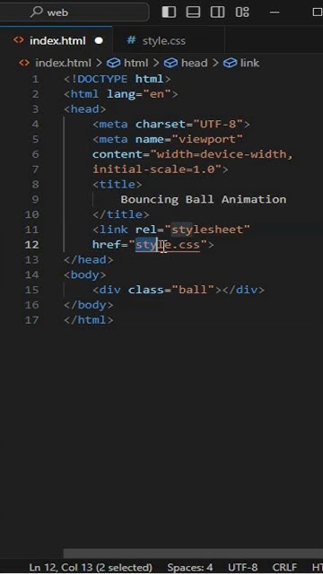 Bouncing Ball Animation With Html And Css Tutorial 🎨 Asmr Coding Html Css Codingtechnique 9107