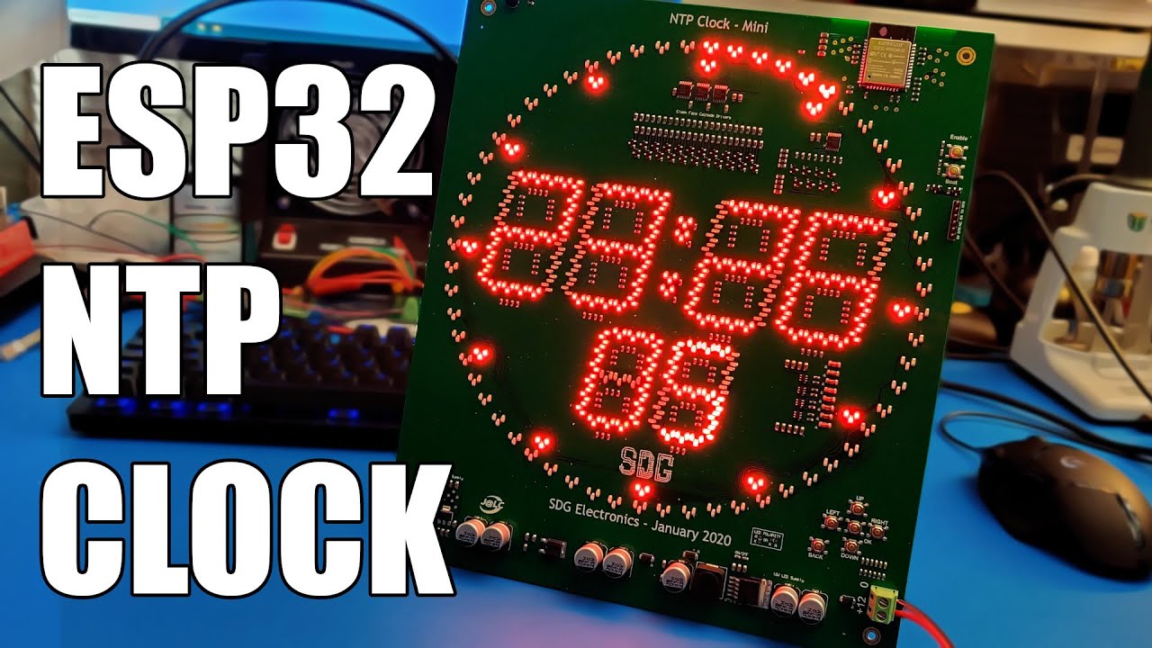 SDG #141 690 LED ESP32 WiFi Mini Megaclock - An NTP Wharton Electronics ...