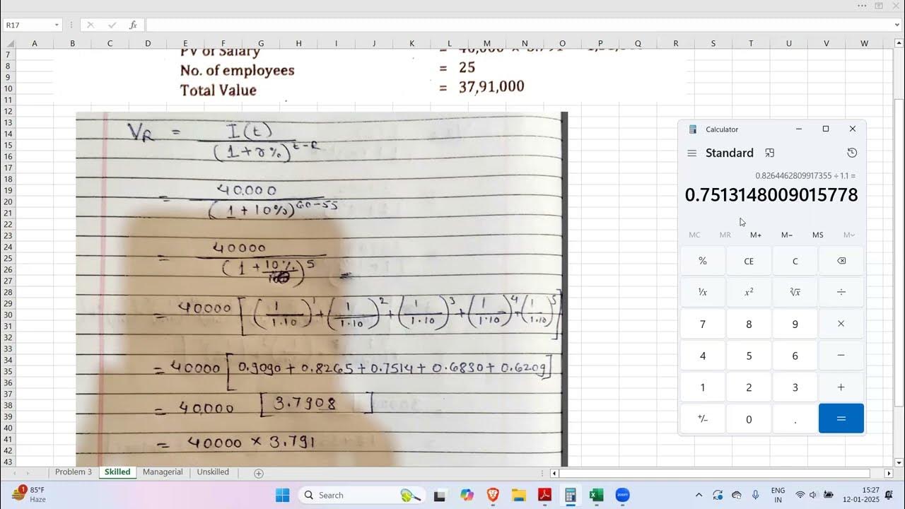 M. Com Sem III, Corporate Finance| Ch. Human Resource A/c| Problem No. 3, Part 1 - YouTube