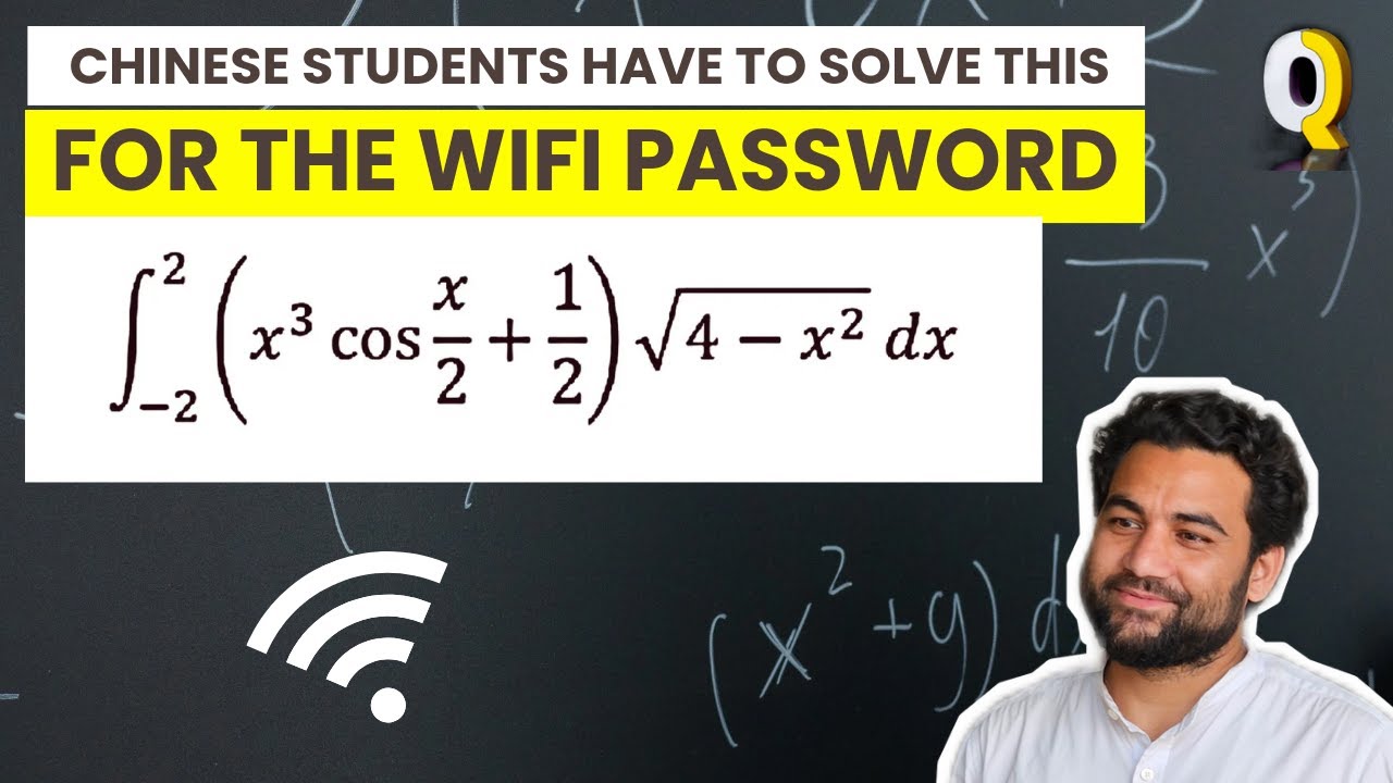 Students in China have to solve this for the WIFI Password | Rizwan ...