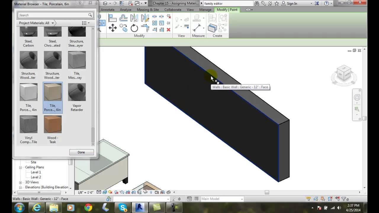 Revit 15 13 Assigning Materials To Faces Using The Paint Tool YouTube revit-15-13-assigning-materials-to-faces-using-the-paint-tool-youtube
