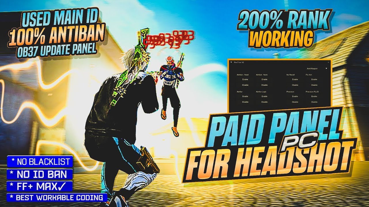 200% RANK WORKING🔥 Auto headshot Panel hack free fire || ff panel ...