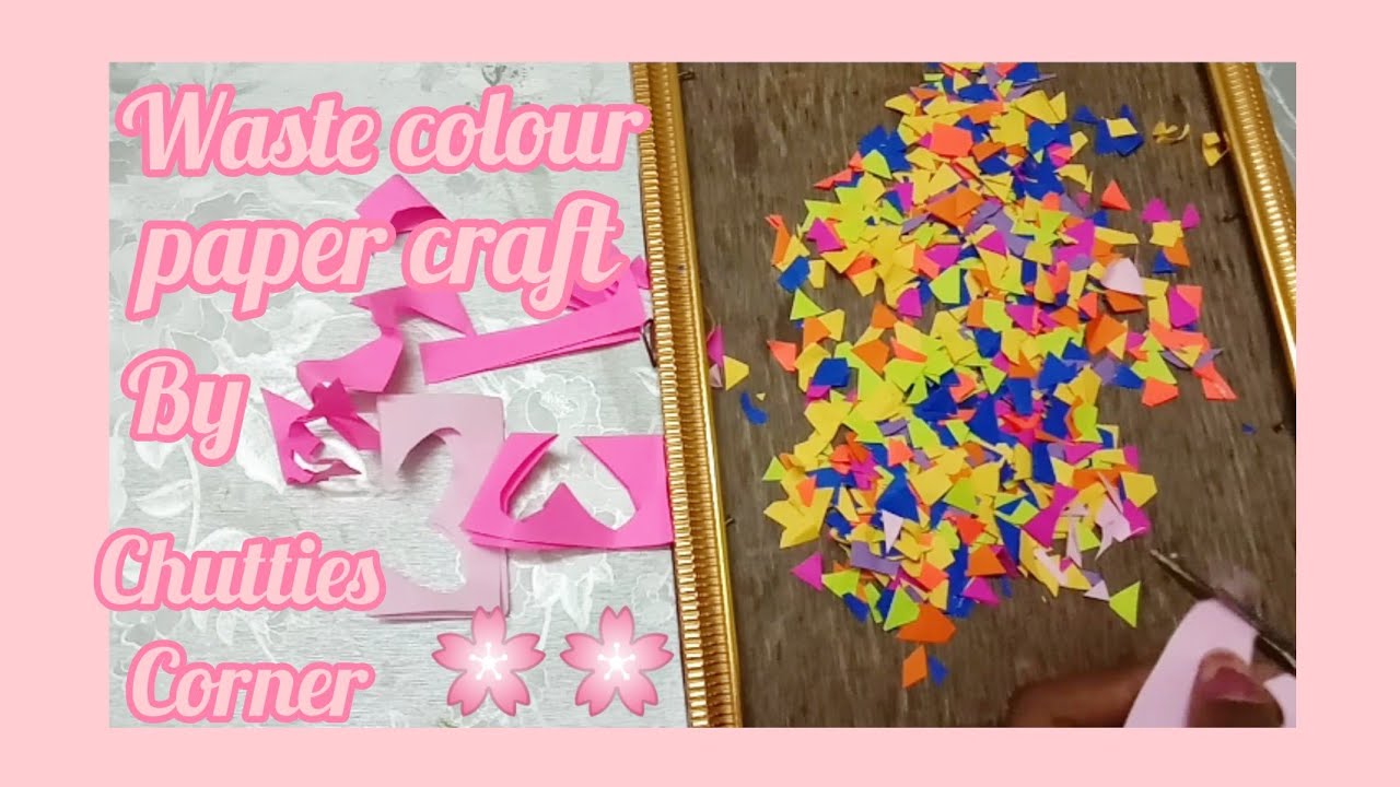 waste colour paper craft/easy mind-blowing craft/chutties corner - YouTube