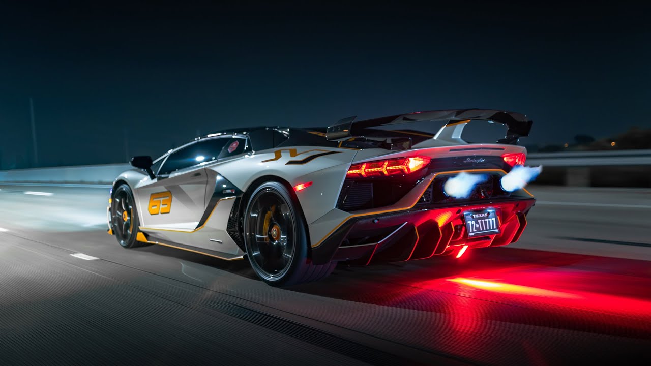 Flame Spitting 1 of 63 Lamborghini Aventador SVJ Roadster in [4K] - YouTube