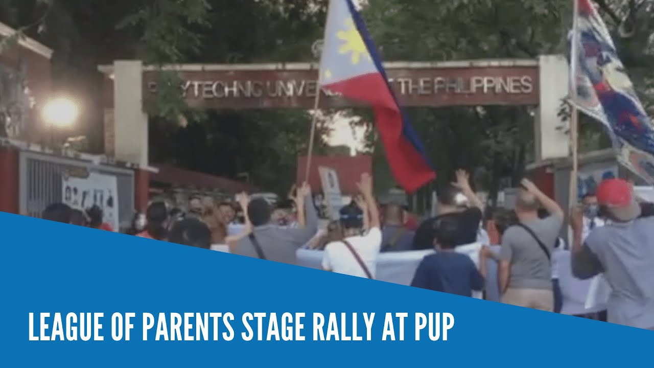 League of Parents stage rally at PUP - YouTube