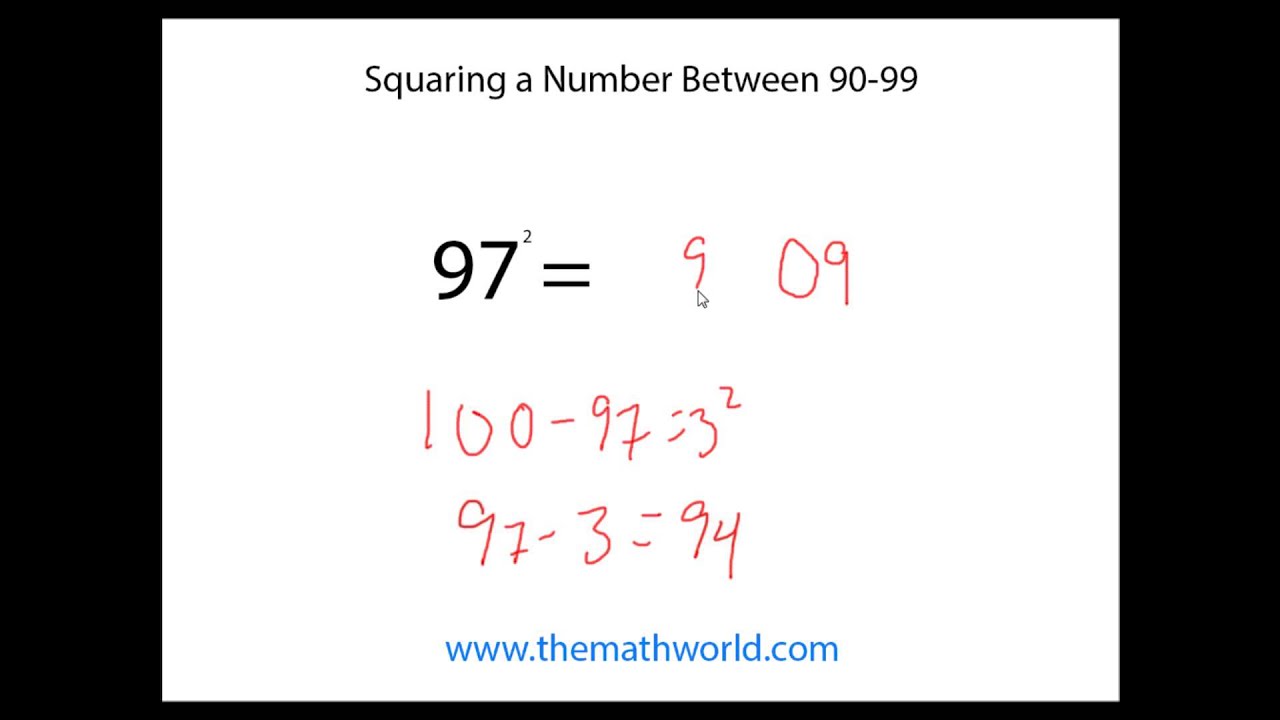 Multiplication - Squaring 90s - YouTube