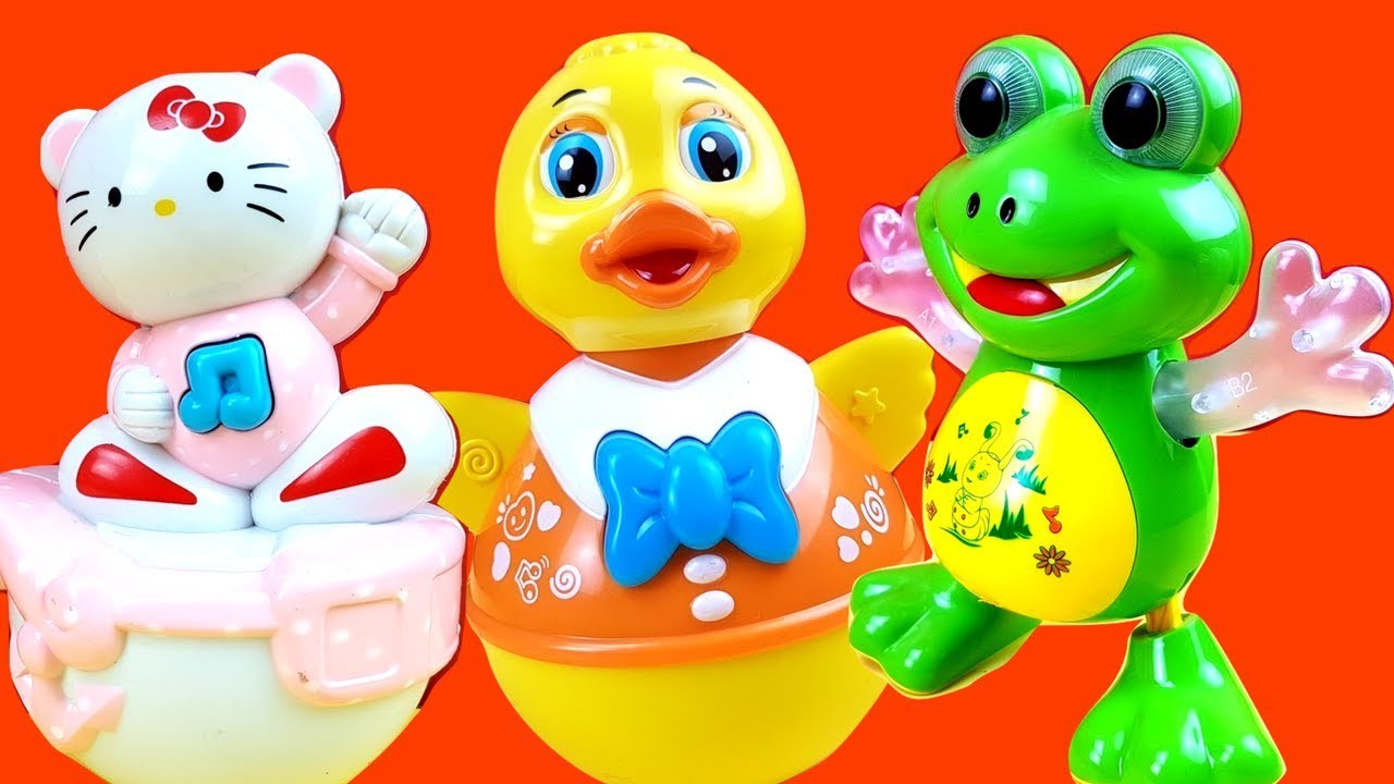 Dancing Tumbler Toy Playset Video for Kids, Musical Frog, Duck, Hello ...