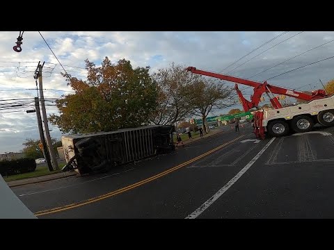 Trailer roll over recovery - YouTube
