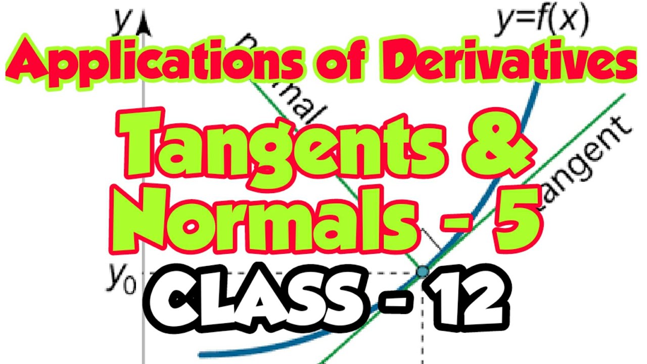 Applications of Derivatives# Tangents & Normals 5# Class 12 - YouTube