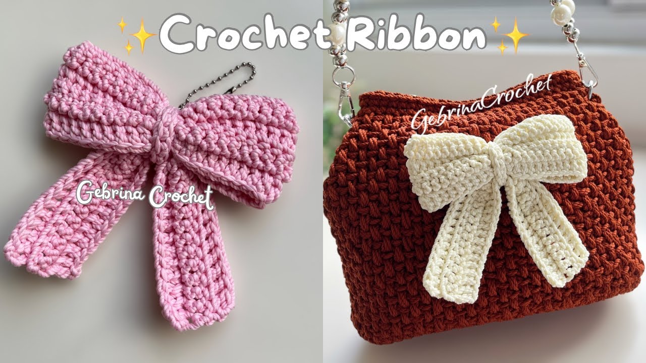 Crochet Ribbon for Bag Charm Free Pattern by Gebrina Crochet - Membuat ...