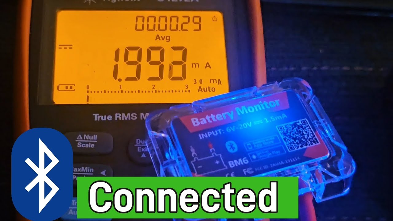 BM6 Bluetooth battery monitor current consumption. - YouTube