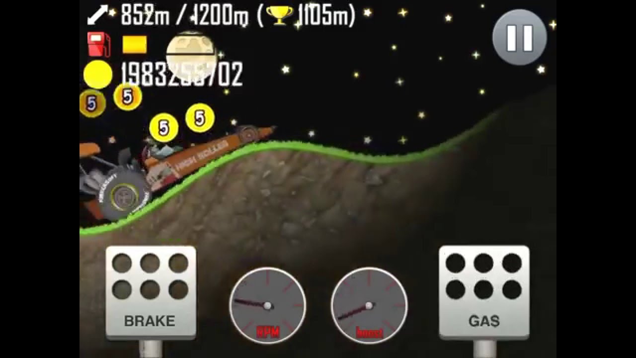 Hill Climb Racing Fully Upgraded Dragster on Night! HD - YouTube