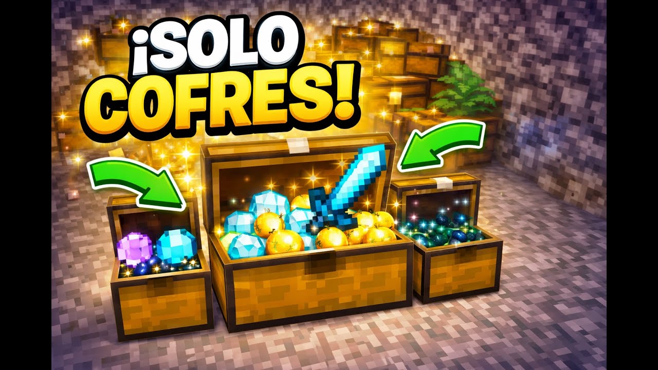 Minecraft, pero SOLO puedo usar lo que hay en cofres - YouTube
