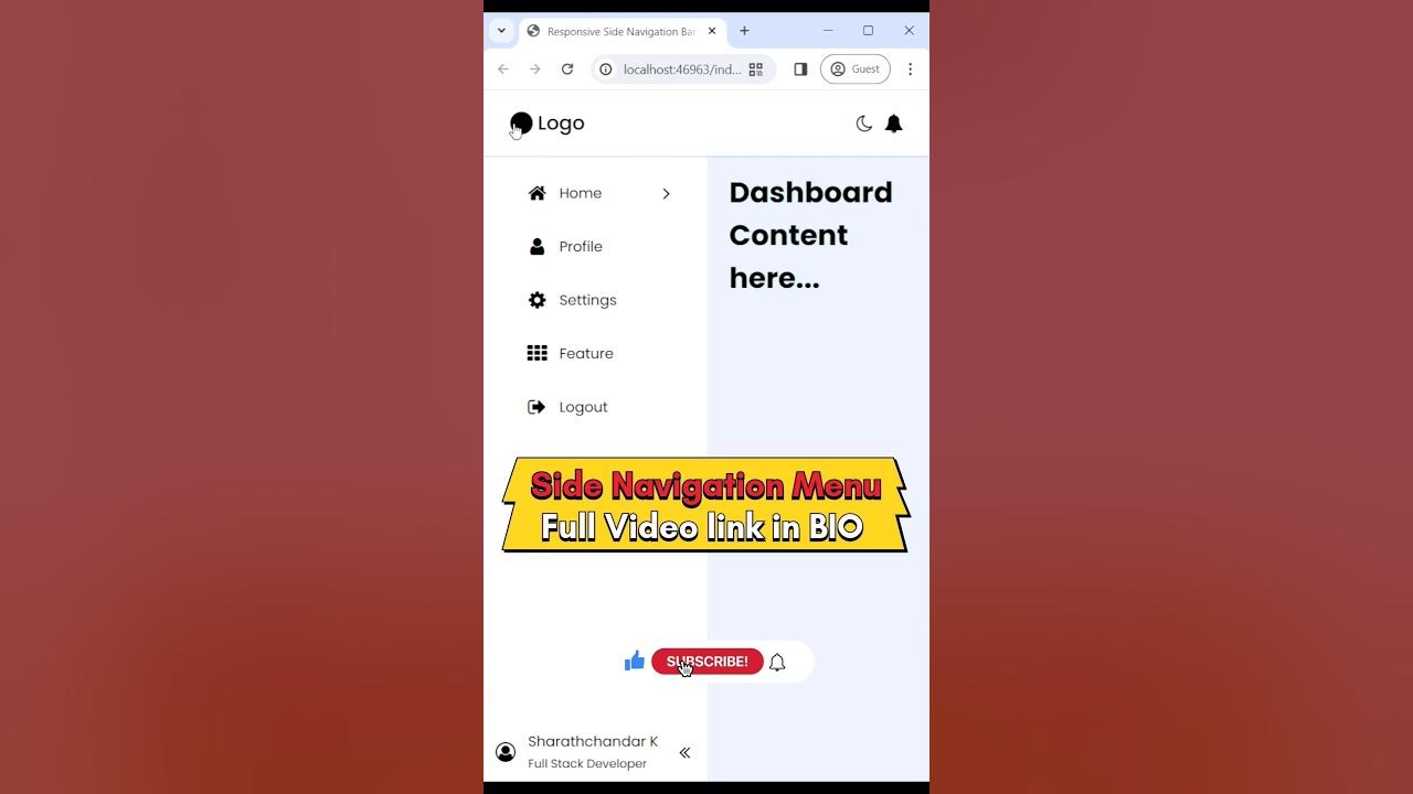 The Ultimate Guide to Building a Responsive Side Navigation Bar - YouTube