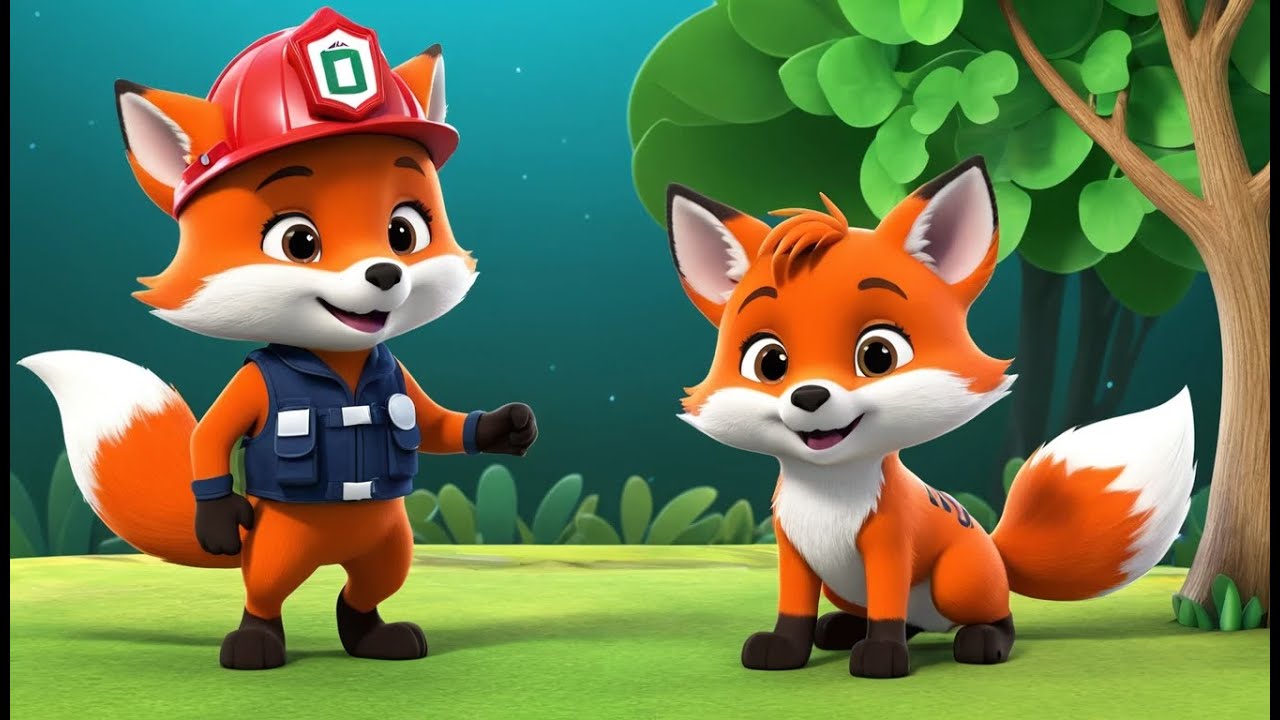 Firefighter Fox Saves Piglets 🦊🔥🐷 | 3D Animated Nursery Rhyme for Kids ...