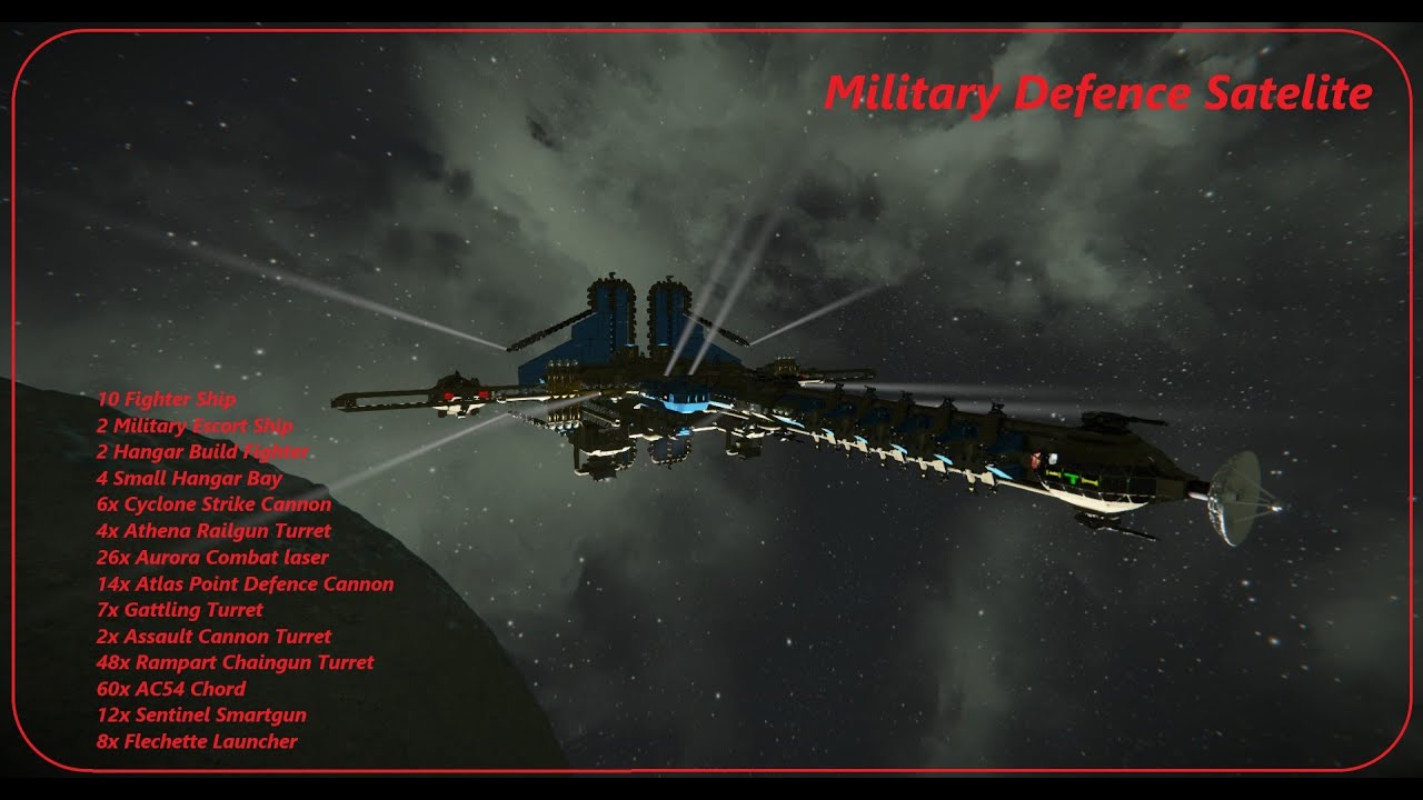 Space Engineers - Military Defence Satelite - YouTube