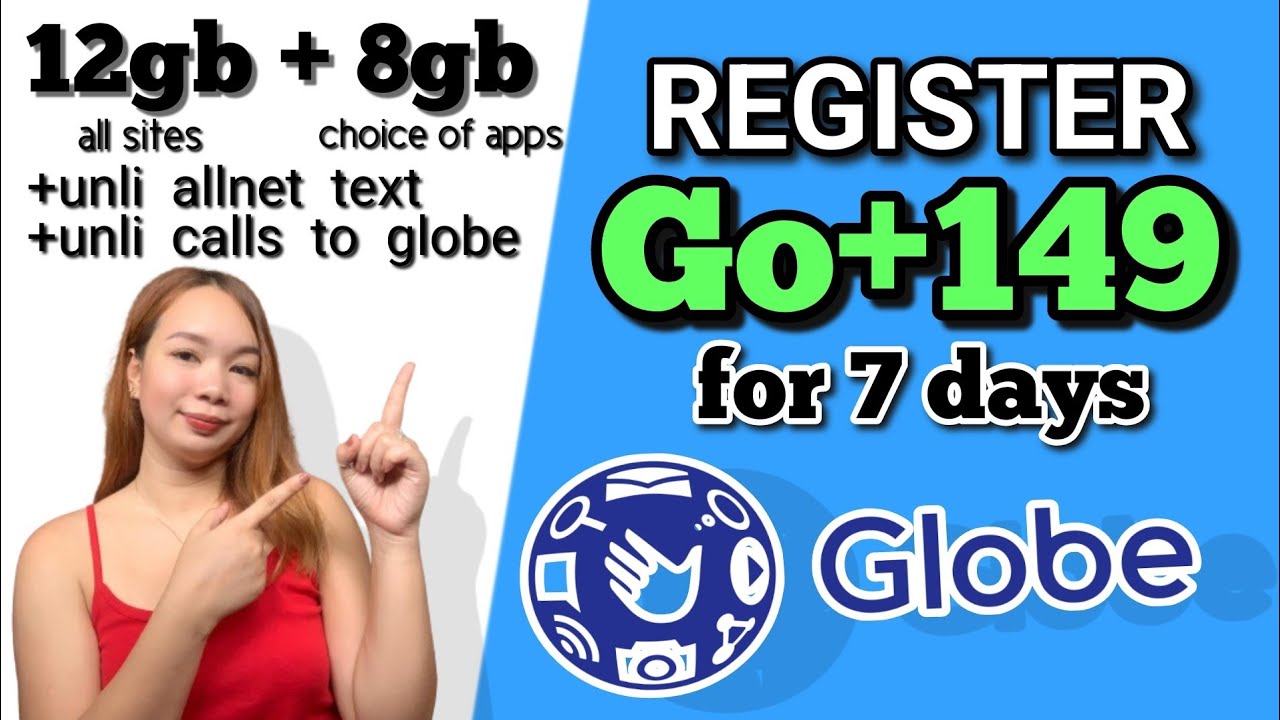 HOW TO REGISTER GO+149 ON GLOBE SIM | Riencyll Cabile - YouTube