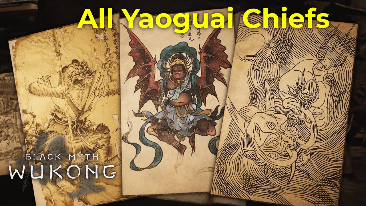 Black Myth: Wukong All Yaoguai Chief Portraits in Journal. - YouTube