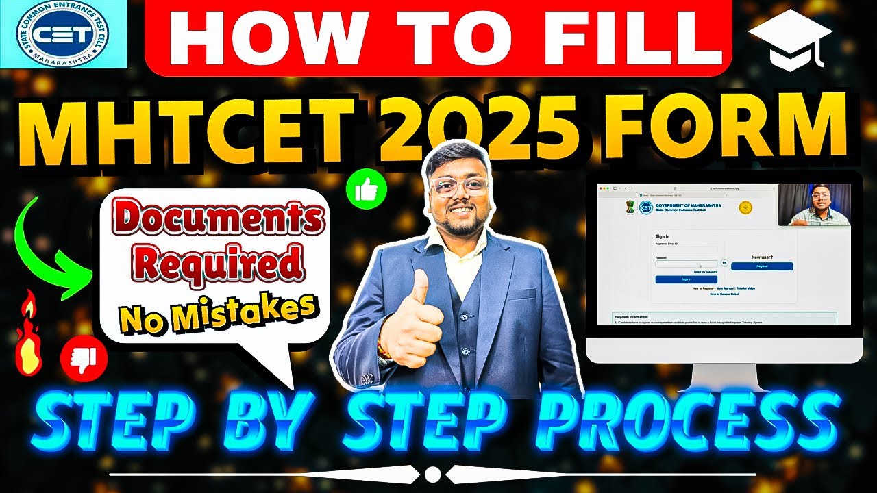 How to Fill MHT CET Registration Form 2025🔥 | Step by Step | MHT CET ...