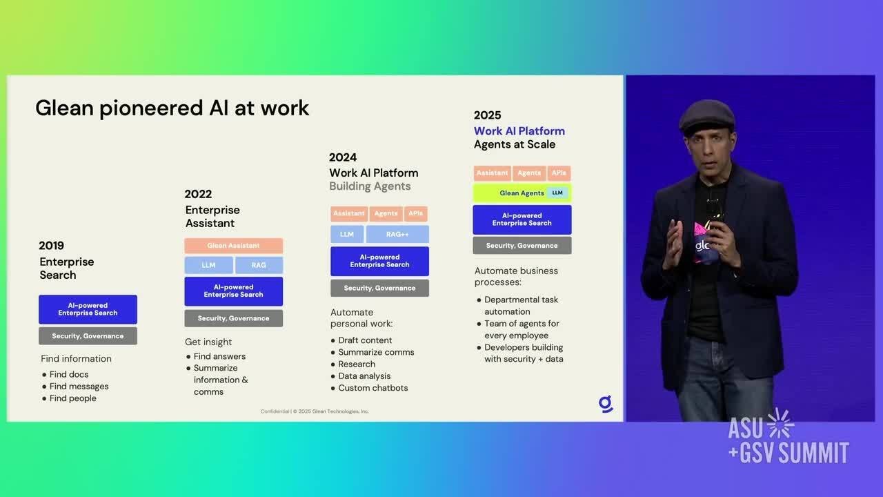 Put AI to Work, At Work, with Glean CEO, Arvind Jain | ASU+GSV Summit ...