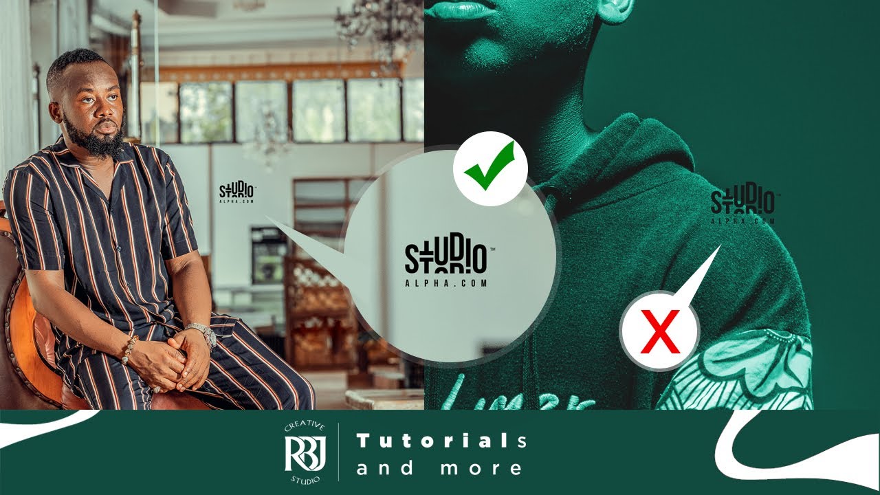 The proper way to place LOGOS on photos - YouTube