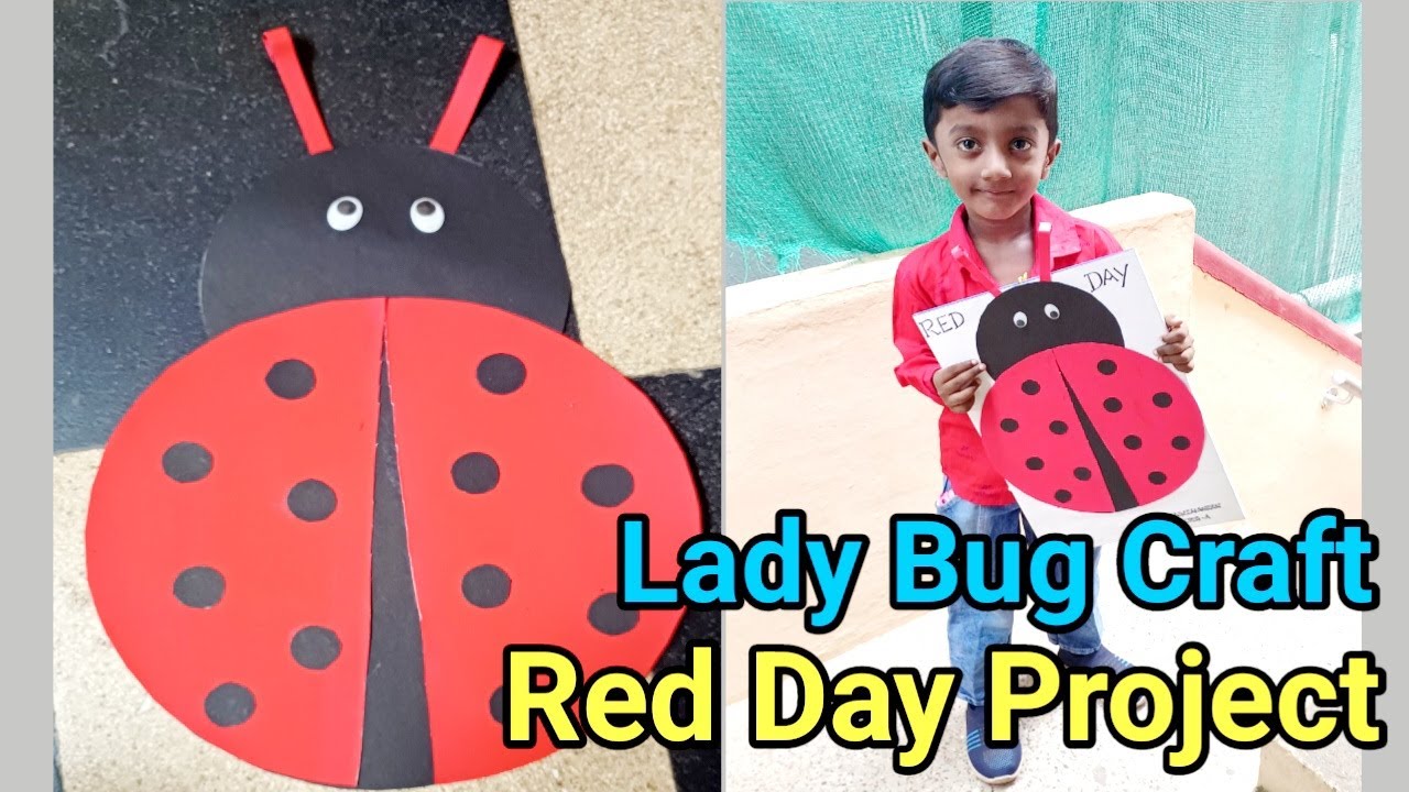 Lady Bug Craft | Paper craft for Kids | Red day Celebration | School ...