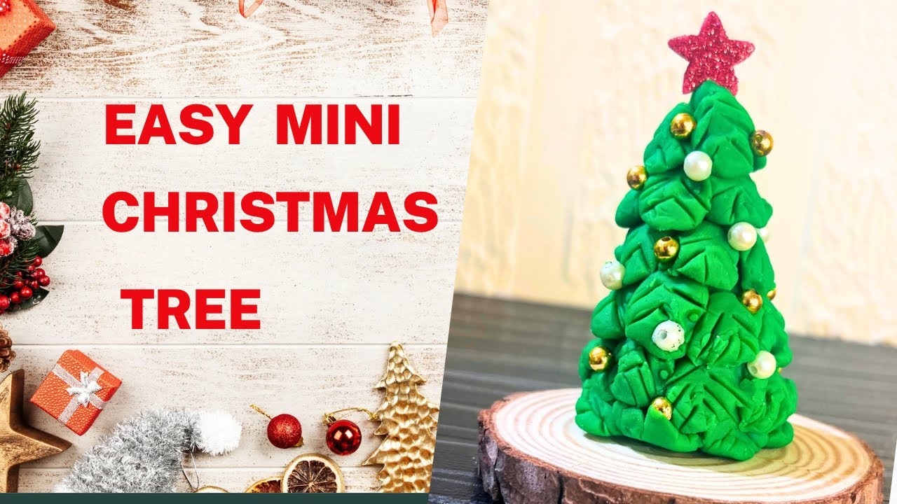 Easy playdogh Christmas tree for kids | Mini Christmas tree #playdoh # ...