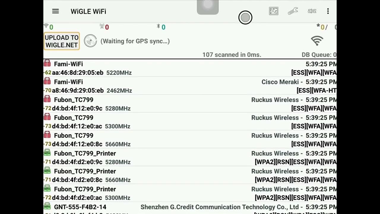 2025/3/2 Sun 17:42 Sort by SSID Wigle shows AP WiFi near 7-11 清康 - YouTube