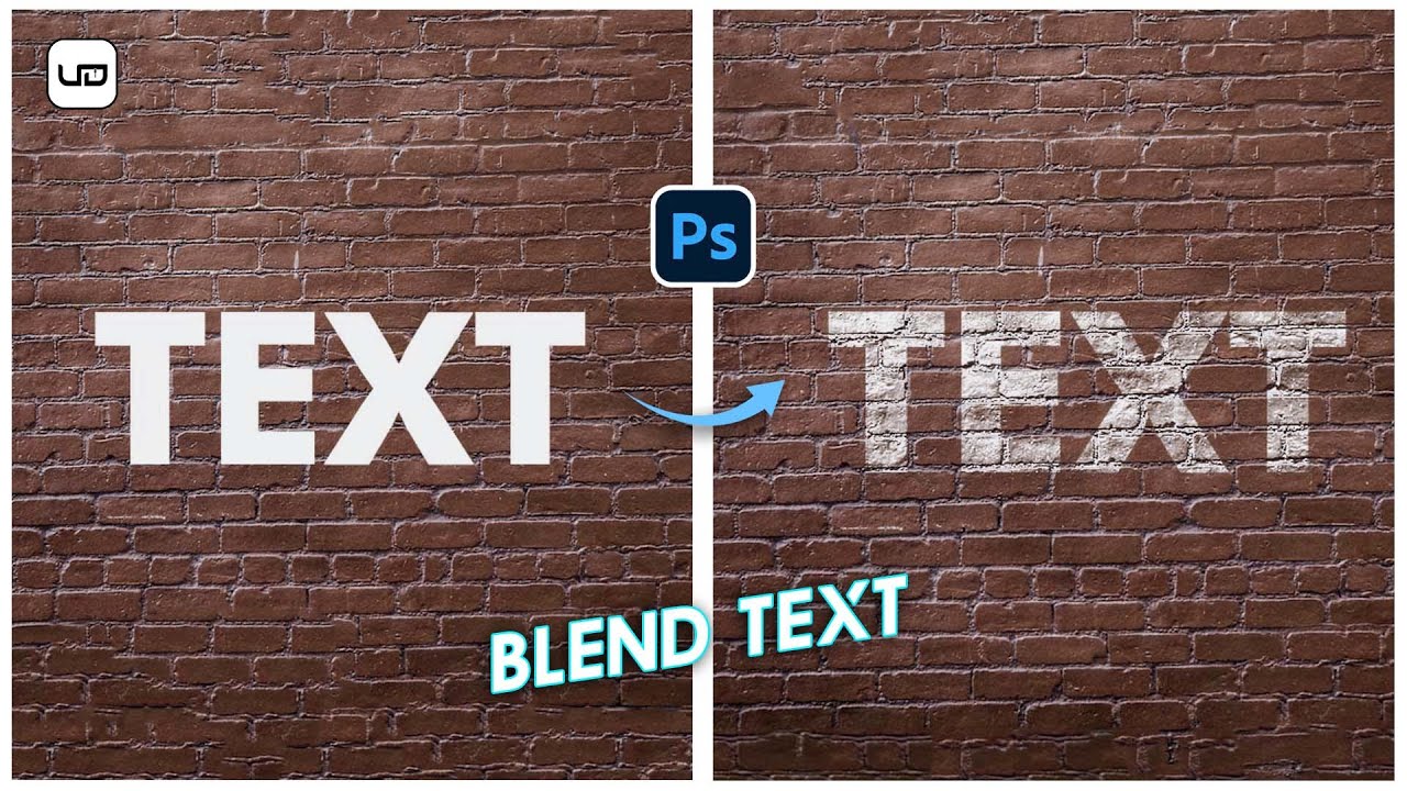 BLEND TEXT WITH ANY IMAGE | PHOTOSHOP TOUTORIAL | UNIQUE DESIGNS - YouTube
