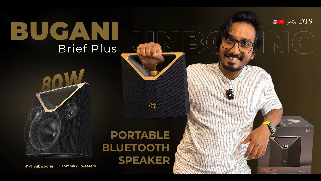 BUGANI Brief Plus Bluetooth Speaker Review 🔊 | 80W Power, 12H Playtime ...