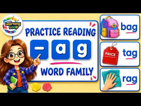 Learn to Read -ag Words | Fun Phonics for Kids