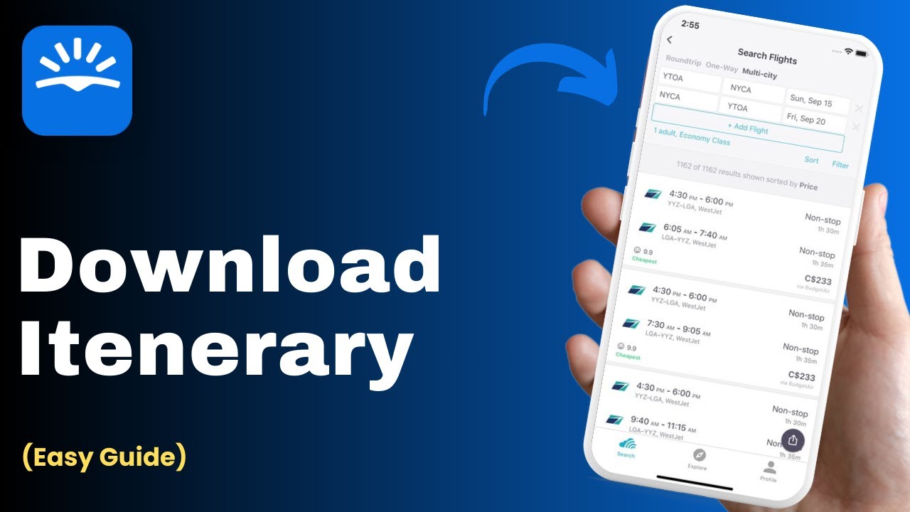 How to Download Your Itinerary From Skyscanner - YouTube