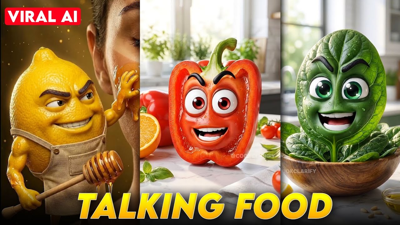 Talking Food AI Video Kaise Banaye 🔥 | Viral Objects Talking AI Trend ...