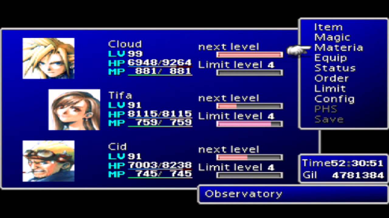 Final fantasy 7 bonus video getting the master command,magic and summon ...