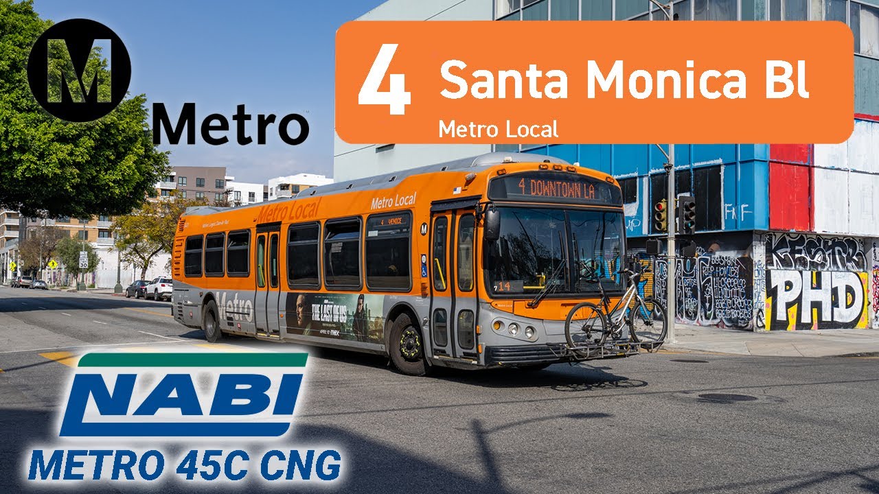 LA Metro NABI Metro 45C CNG 8411 Bus Ride - YouTube