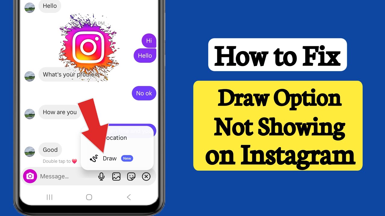 Instagram Draw Option Not Showing Problem | How to Fix Instagram Chat ...