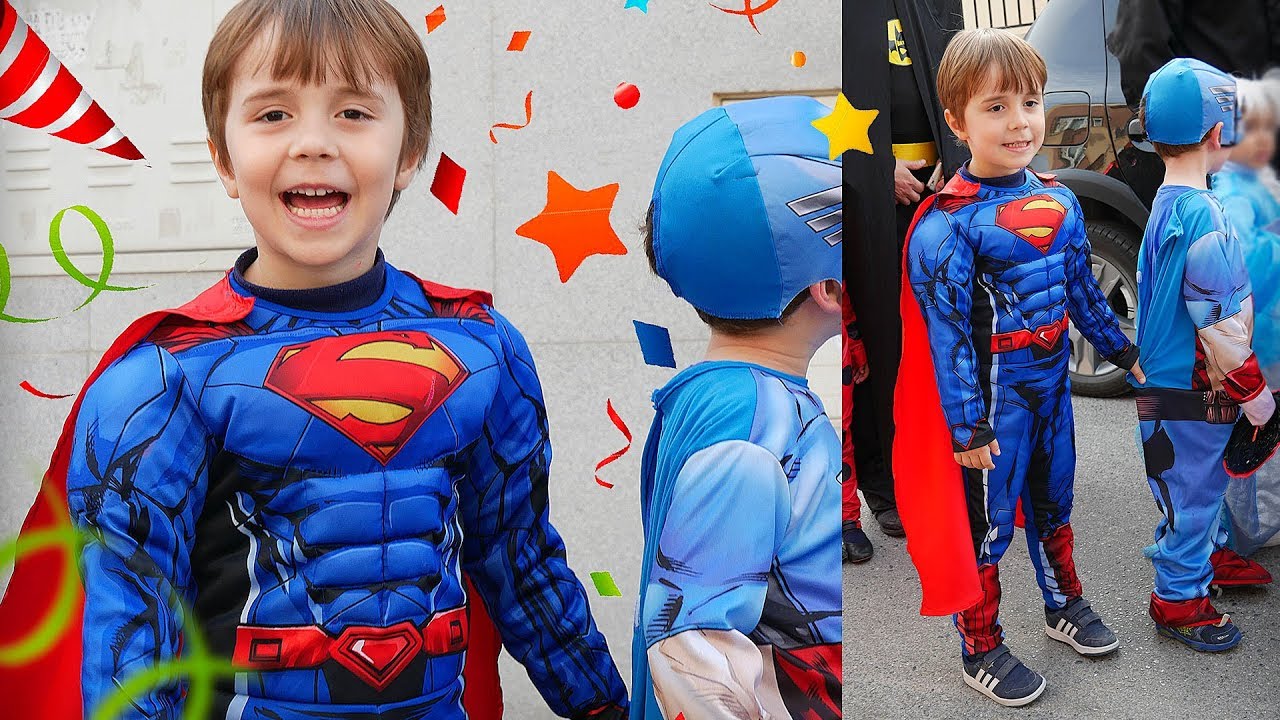 FESTA DE CARNAVAL NA ESCOLA DO MARCOS!! Fantasia do Superman - YouTube