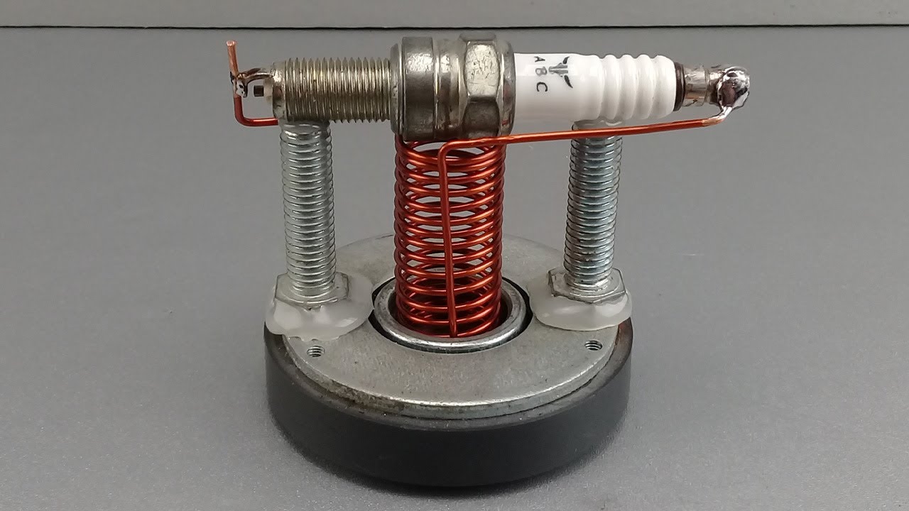 how to make homemade infinite energy 220 volt with spark plug and ...