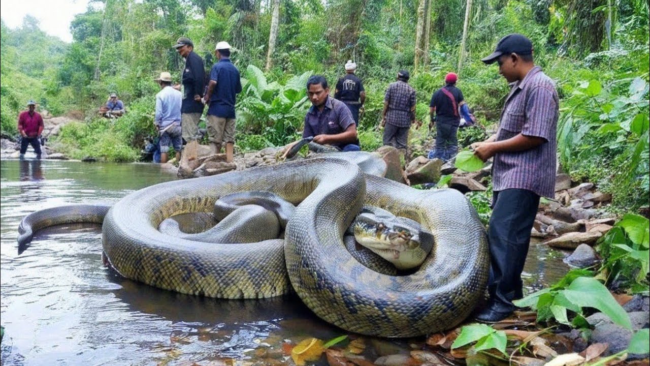 Giant Snake Discovered in the Jungle River - YouTube